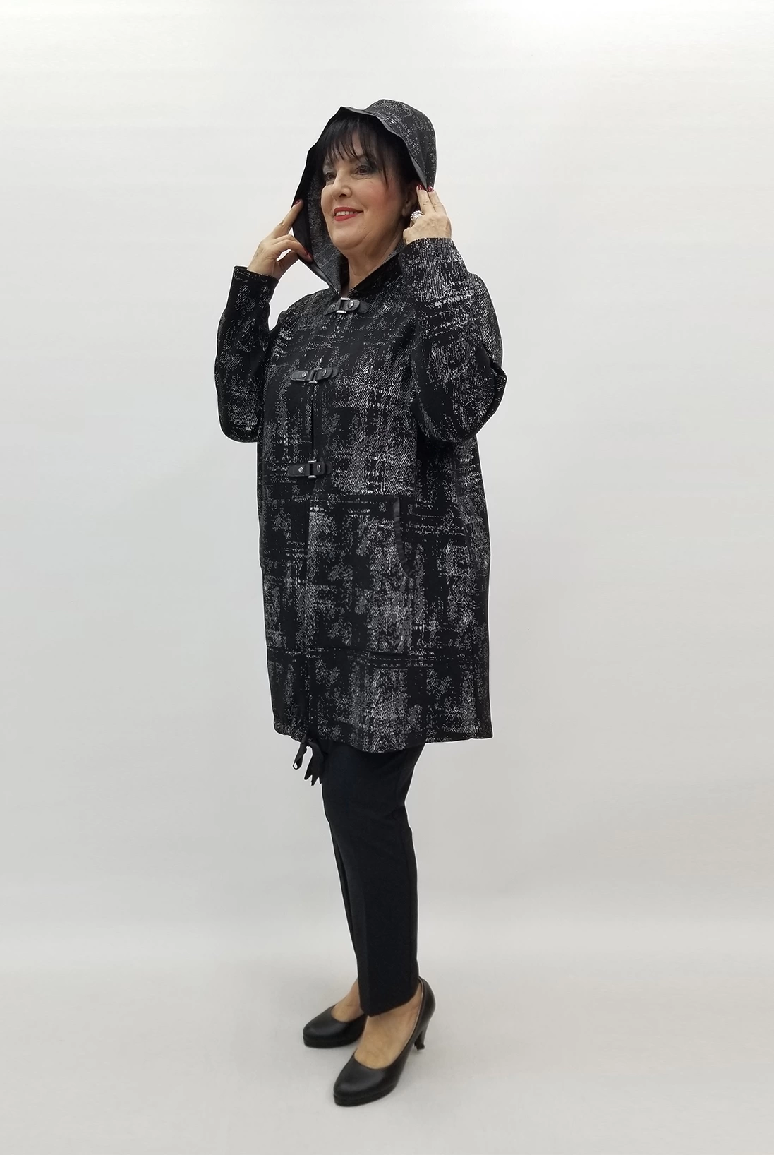 Miraggio Büyük Beden Ceket 99281 SİYAH/BEYAZ