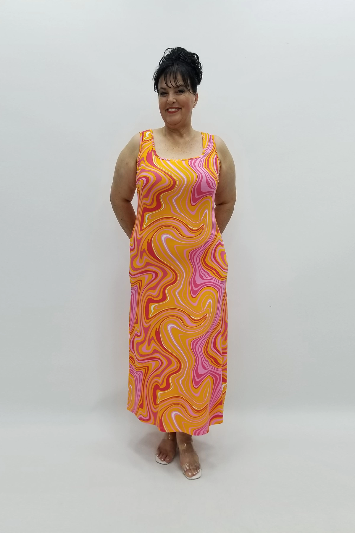 Miraggio Büyük Beden Elbise 97743 ORANJ