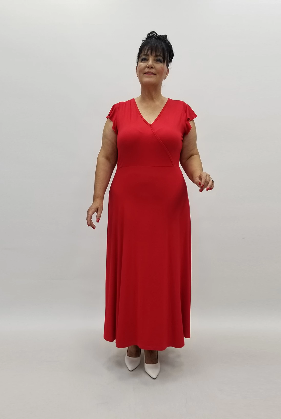 Miraggio Büyük Beden Elbise 99887 KIRMIZI