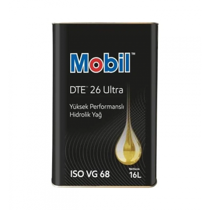 Mobil DTE 26 Ultra 16 Lt | 68 Numara Hidrolik Yağ | Uzun Ömürlü