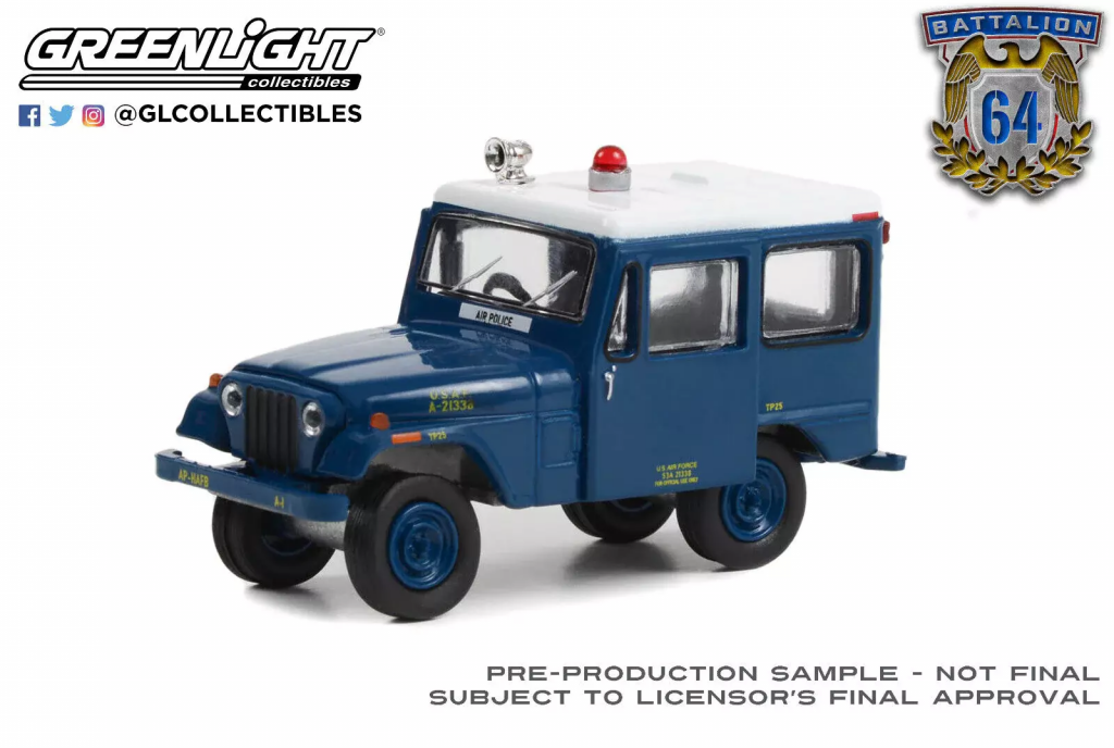 Greenlight 1/64 Battalion S3 1971 Jeep DJ-5 US Air Force Police 61030D