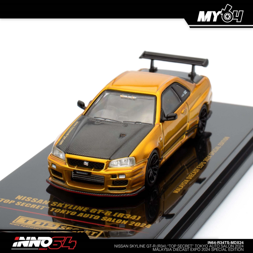 Inno 1/64 NISSAN SKYLINE GT-R (R34) "TOP SECRET" Tokyo Auto Salon 2024