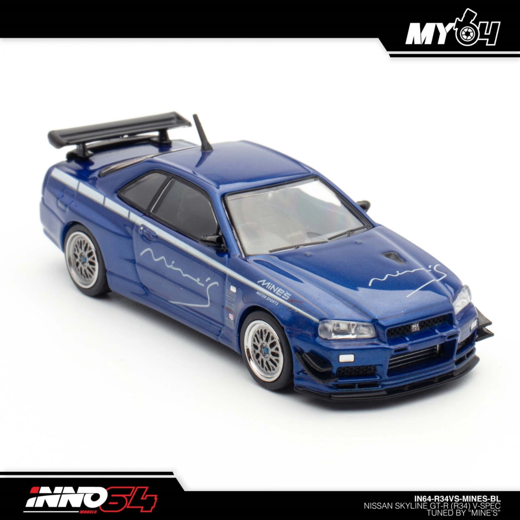 Inno 1/64 Nissan Skyline GT-R (R34) V-SPEC Tuned by "MINE'S" IN64-R34VS ...