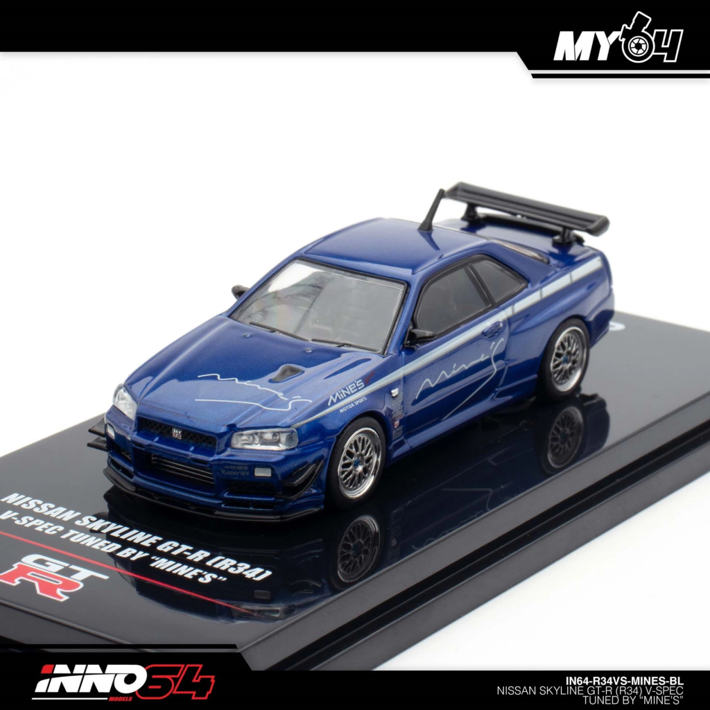 Inno 1/64 Nissan Skyline GT-R (R34) V-SPEC Tuned by "MINE'S" IN64-R34VS ...