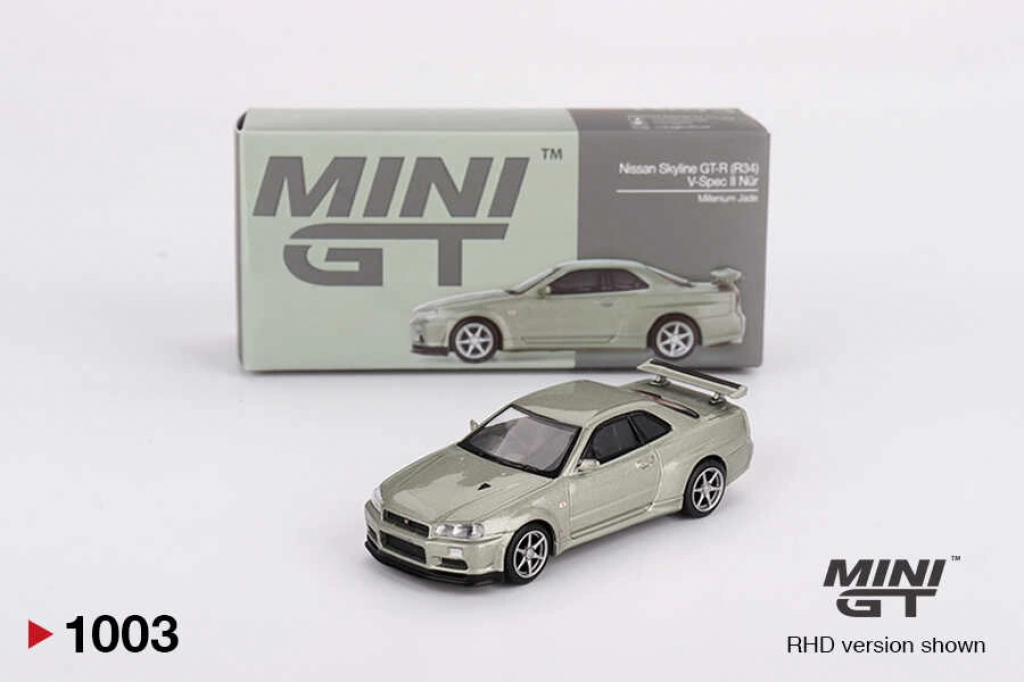 Mini GT Nissan Skyline GT-R R34 Bayside Blue 1:64 Diecast Model Araba ...