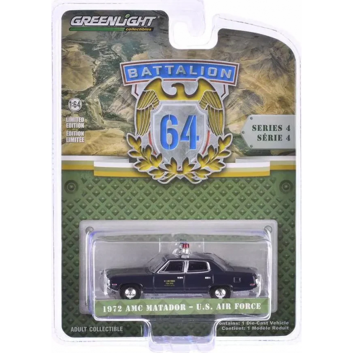 Greenlight 1/64 Battalion 64 Series 4- 1972 AMC Matador - U.S. Air Force