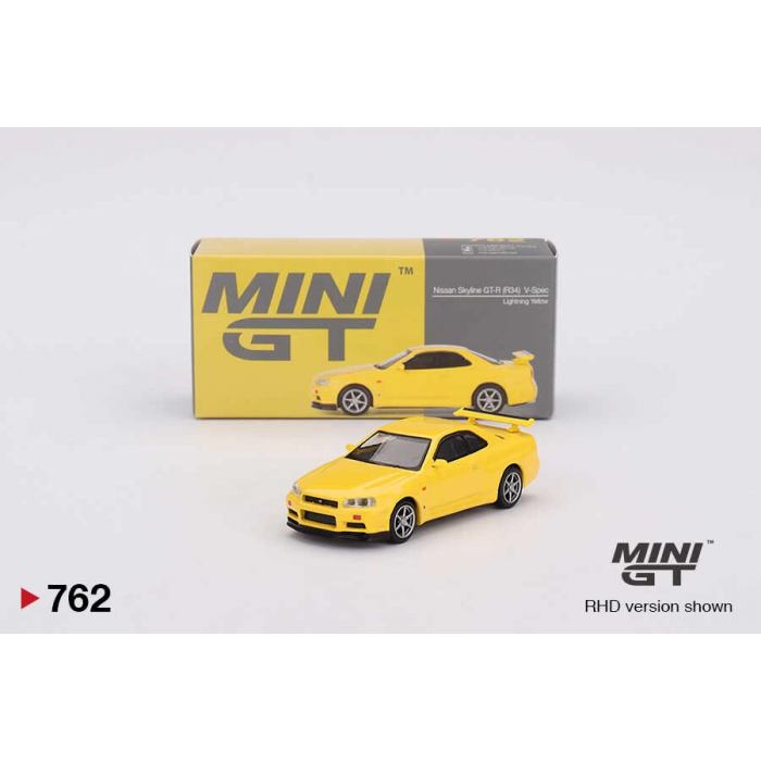 Mini GT Nissan Skyline GT-R R34 Bayside Blue 1:64 Diecast Model Araba ...