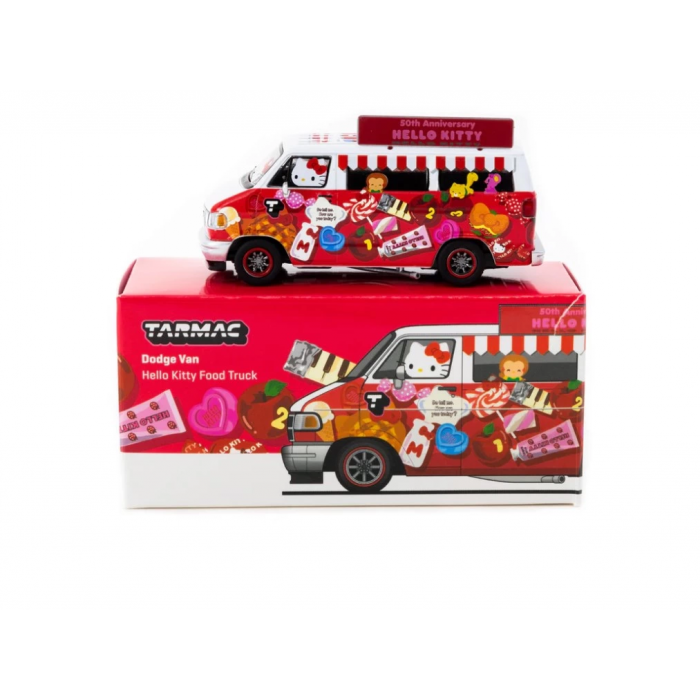 Tarmac Works 1/64 Dodge Van Hello Kitty Food Truck