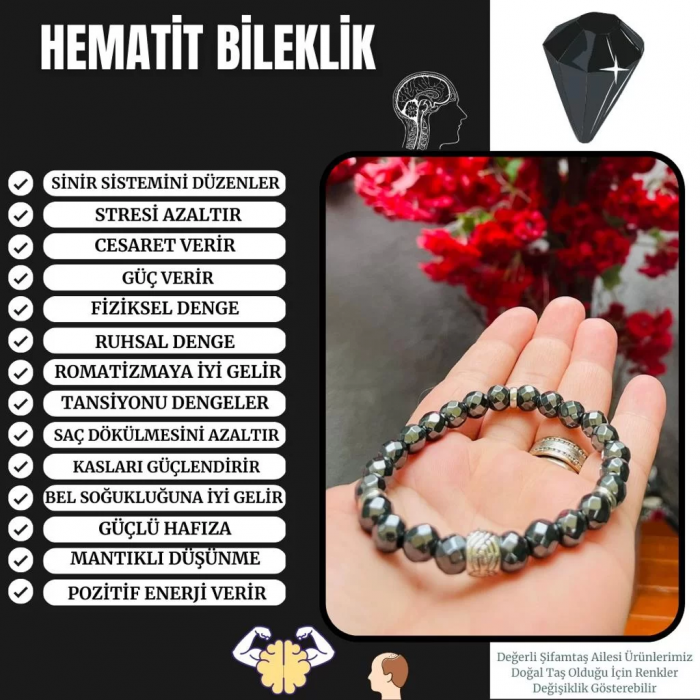 Hematit Taşı Bileklik