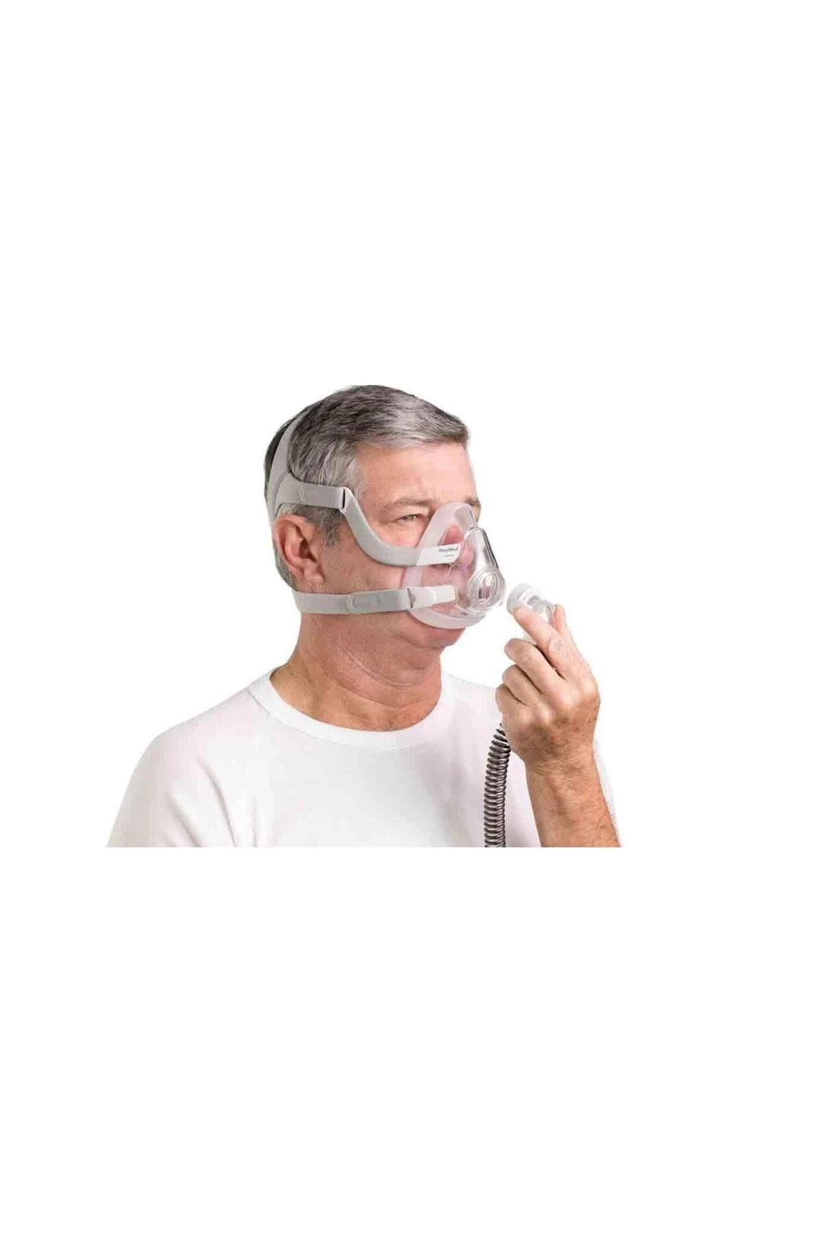 AirFit F20 CPAP BPAP Silikon Tam Yüz Ağız Burun Maskesi - Orta Boy / Medium