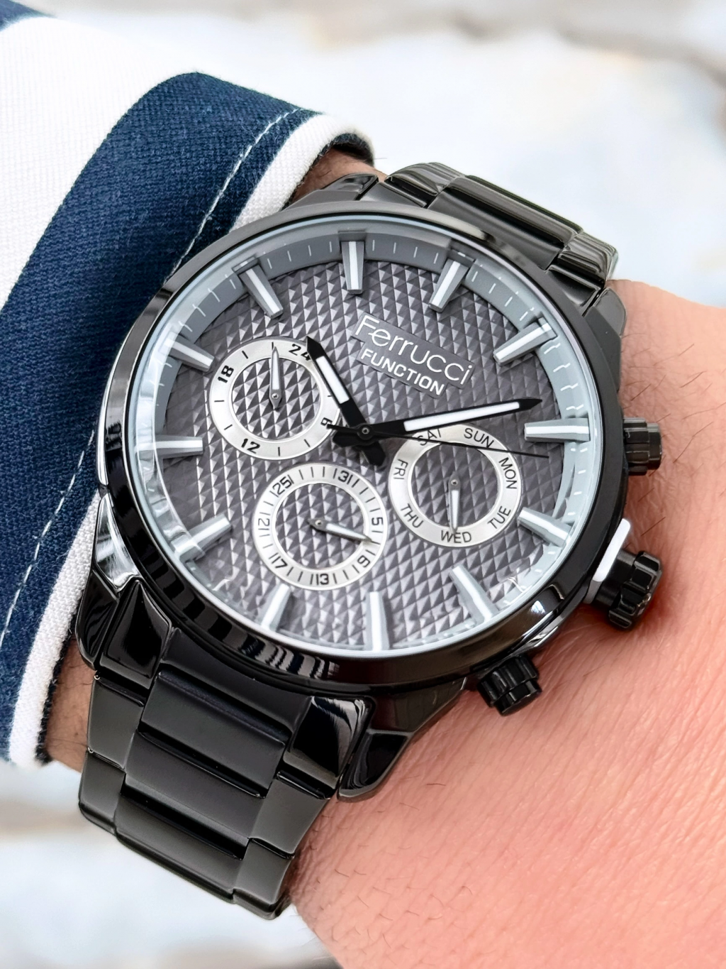 Ferrucci Function Mineral Cam Çelik Kordon&Kasa Erkek Saat zmfer086