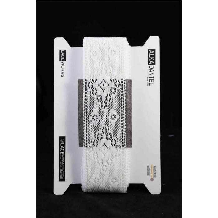 ALKA DANTEL MERSERİZE KOPANAKİ 10 METRE 935 MERSERİZE BEYAZ