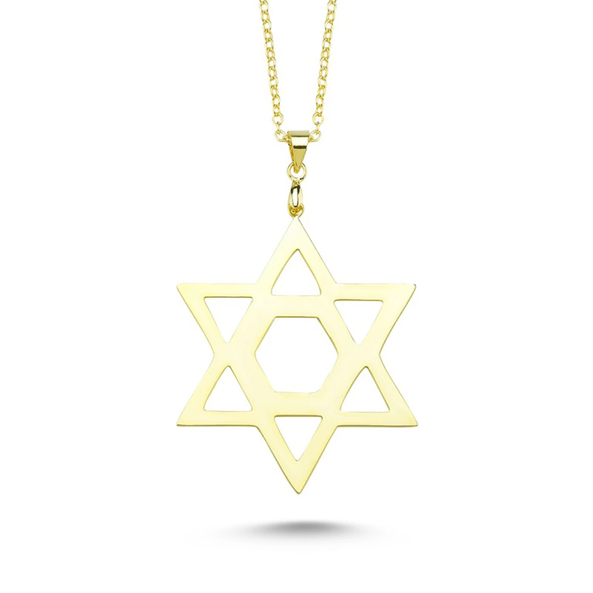 Lazer Kesim Davut Yıldızı Plaka Kolye