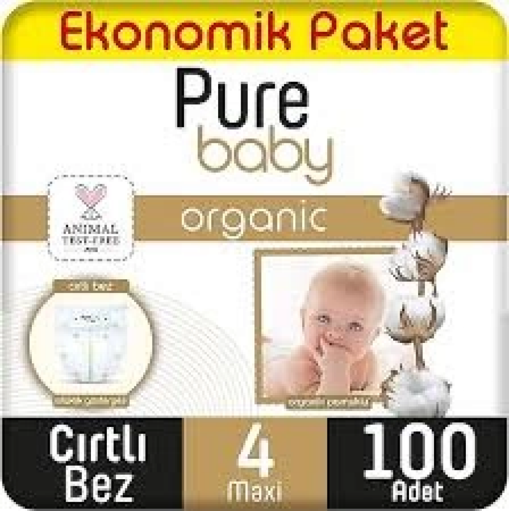 PURE BABY 4 NO ÇOÇUB BEZİ 100 LÜ *4