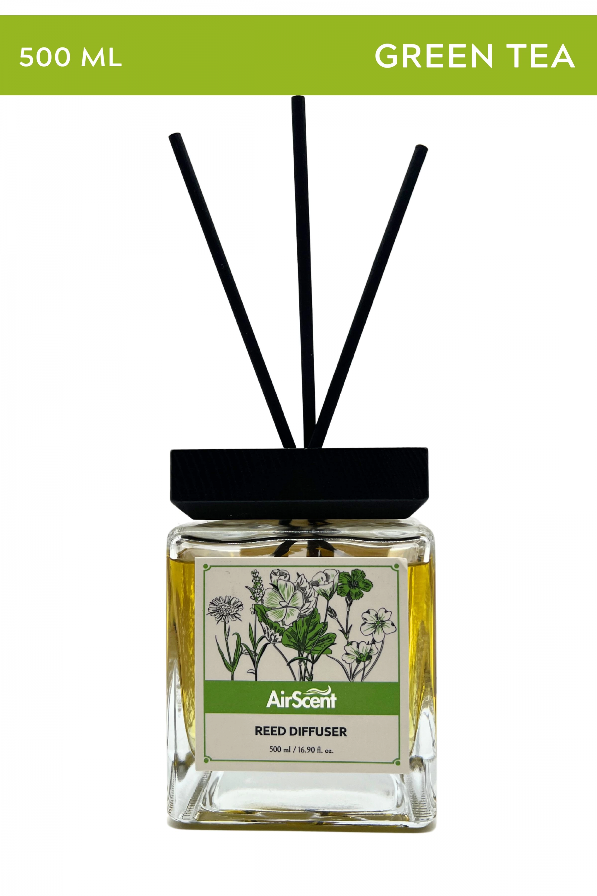 Yeşil Çay Çubuklu Oda Kokusu 500 ML Reed Diffuser - Airtech Hygiene