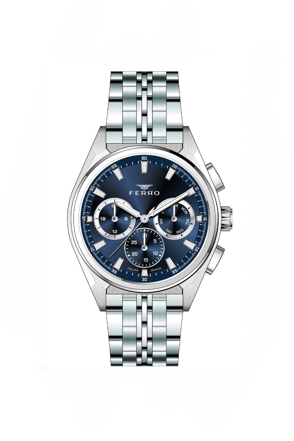 Ferro Gümüş Çelik Kordon Erkek Kol Saati FM11755AWT-A3 Fonksiyonları ...