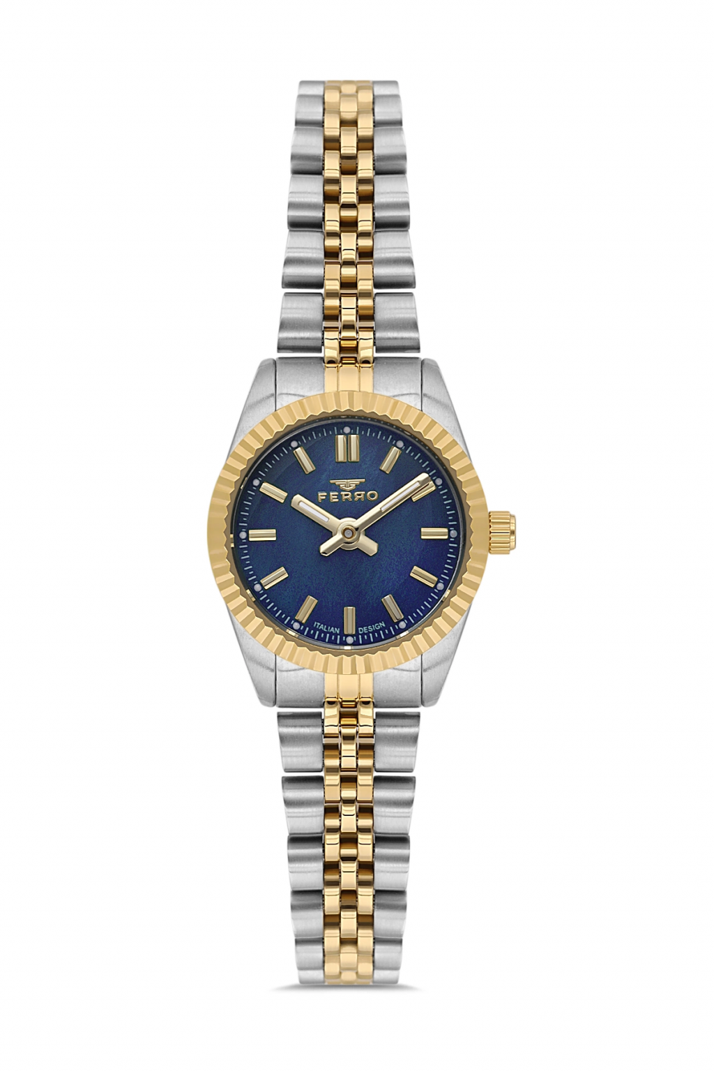 Ferro Sarı ve Gümüş Çelik Kordon Kadın Kol Saati FL21595AWT-D3 3ATM Su ...