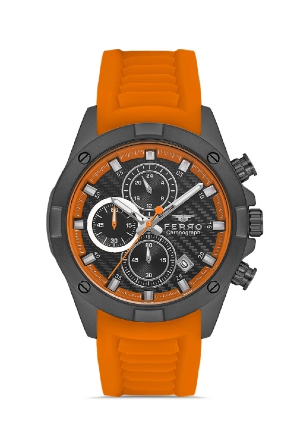 Ferro Orange Silicone Band Men's Wristwatch FM31361D-ZL