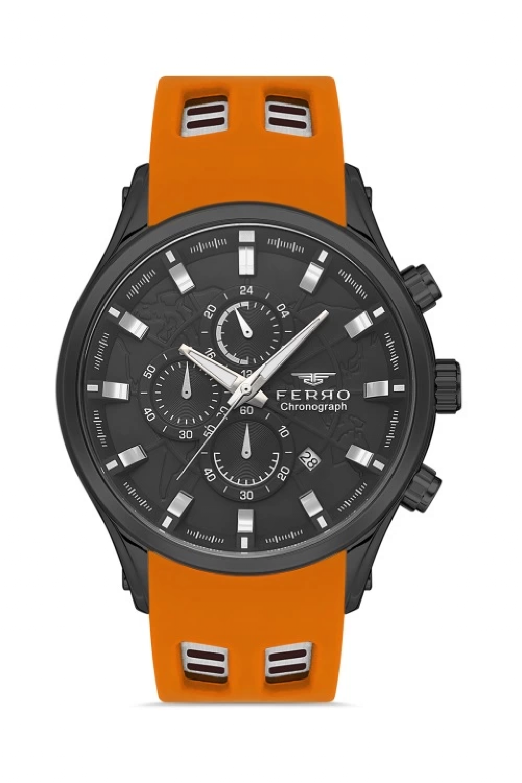 Ferro Orange Silicone Band Men's Wristwatch FM31354D-ZO