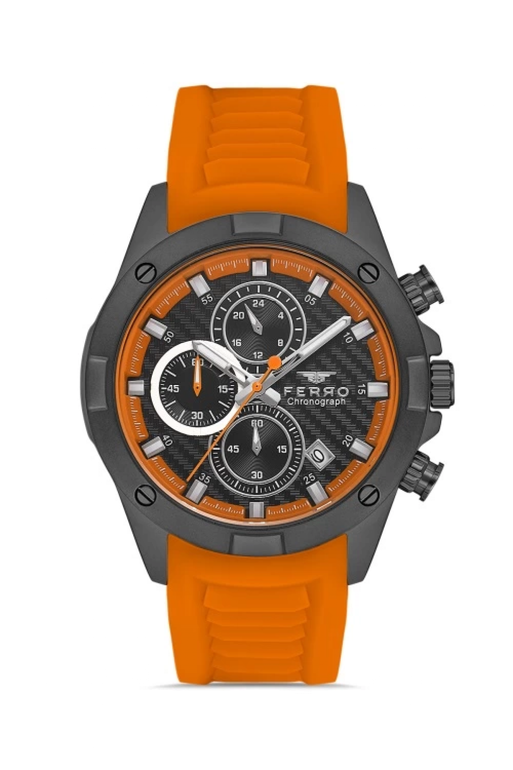 Ferro Orange Silicone Band Men's Wristwatch FM31361D-ZL