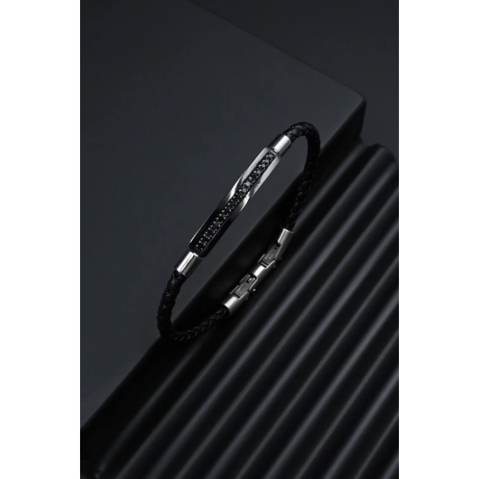 Ferro Gümüş ve Siyah Çelik Erkek Takı FRJ10040-J | Ferro