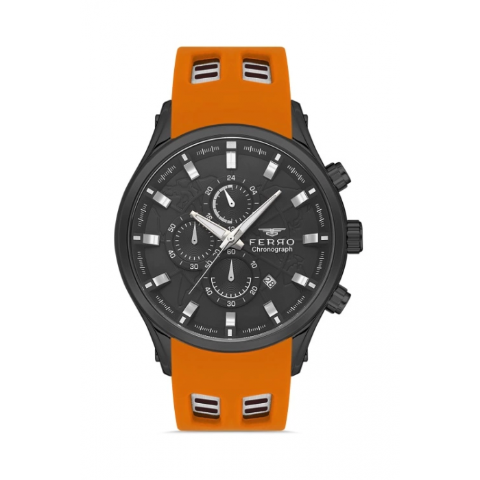 Ferro Orange Silicone Band Men's Wristwatch FM31354D-ZO
