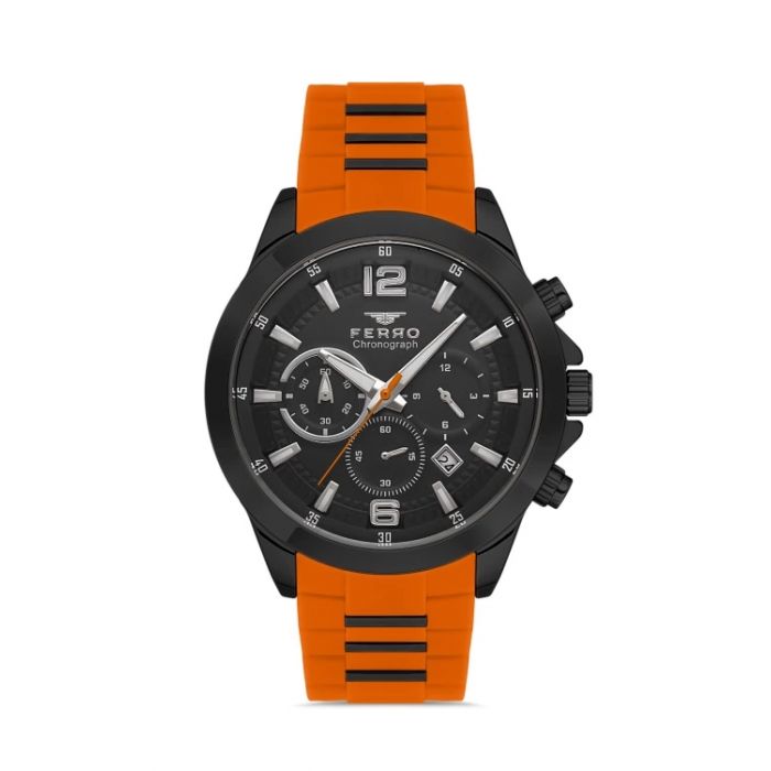 Ferro Orange Silicone Band Men's Wristwatch FM31362D-ZL