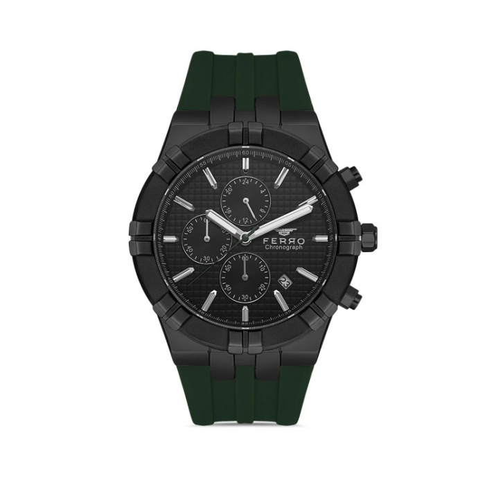 Ferro Green Silicone Band Men's Wristwatch FM11378D-ZQ2