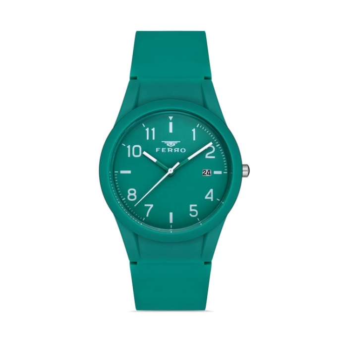 Ferro Green Silicone Band Men's Wristwatch F11341D-ZG
