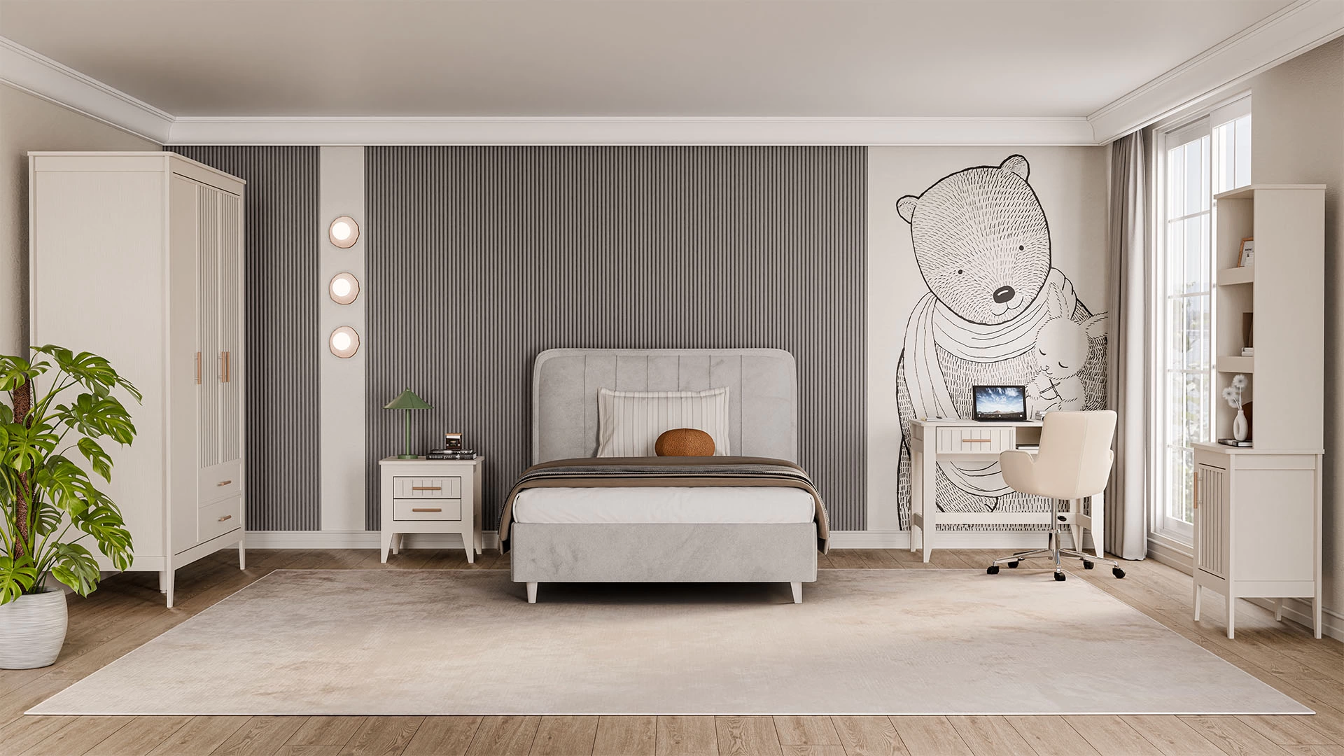 Charm 3-Door Wardrobe