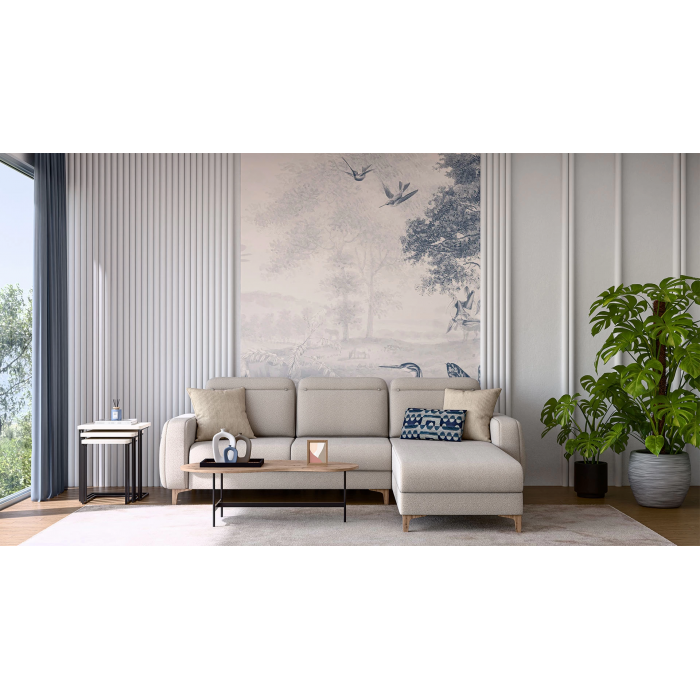 Lumeris Upholstered Ottoman Corner
