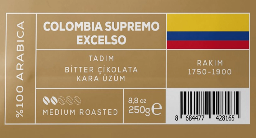 Colombia Supremo Excelso Kahve - Coffeedem