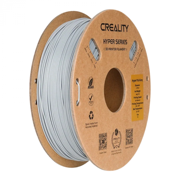 Creality Hyper PLA Gri Filament 1.75mm 1Kg - Creality Hyper PLA Filament