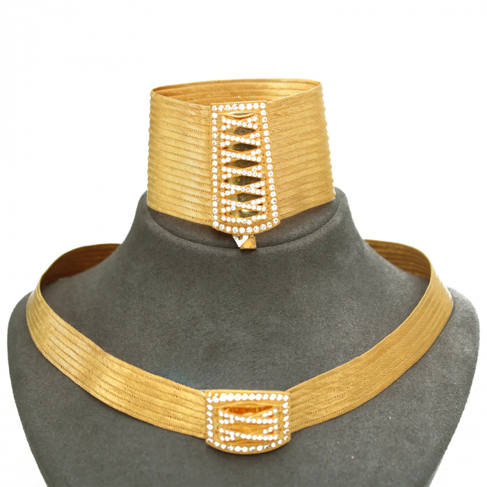 22 Ayar Taşlı Toka Trabzon Set