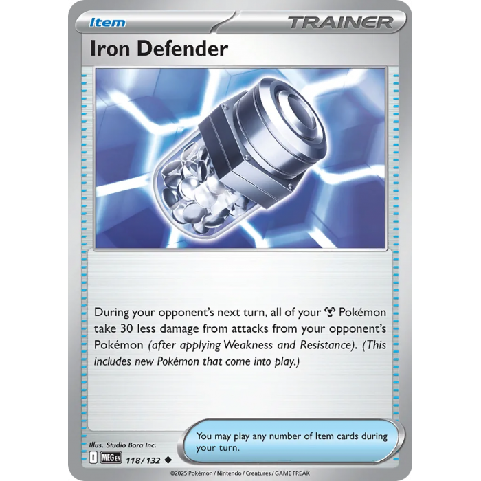 Iron Defender Reverse Holo 118/132 - Mega Evolution