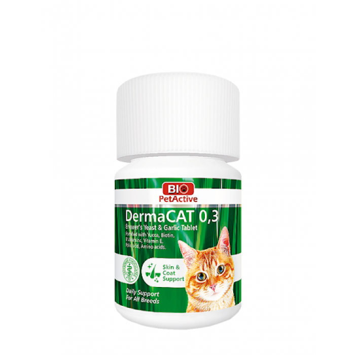 Pet Active DermaCat Sarımsaklı Maya Çiğneme Tableti 75 Tablet