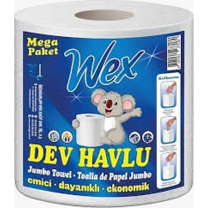Wex Kağıt Havlu Dev Boy: Dayanıklı ve Yumuşak Kağıt Havlu | Wex