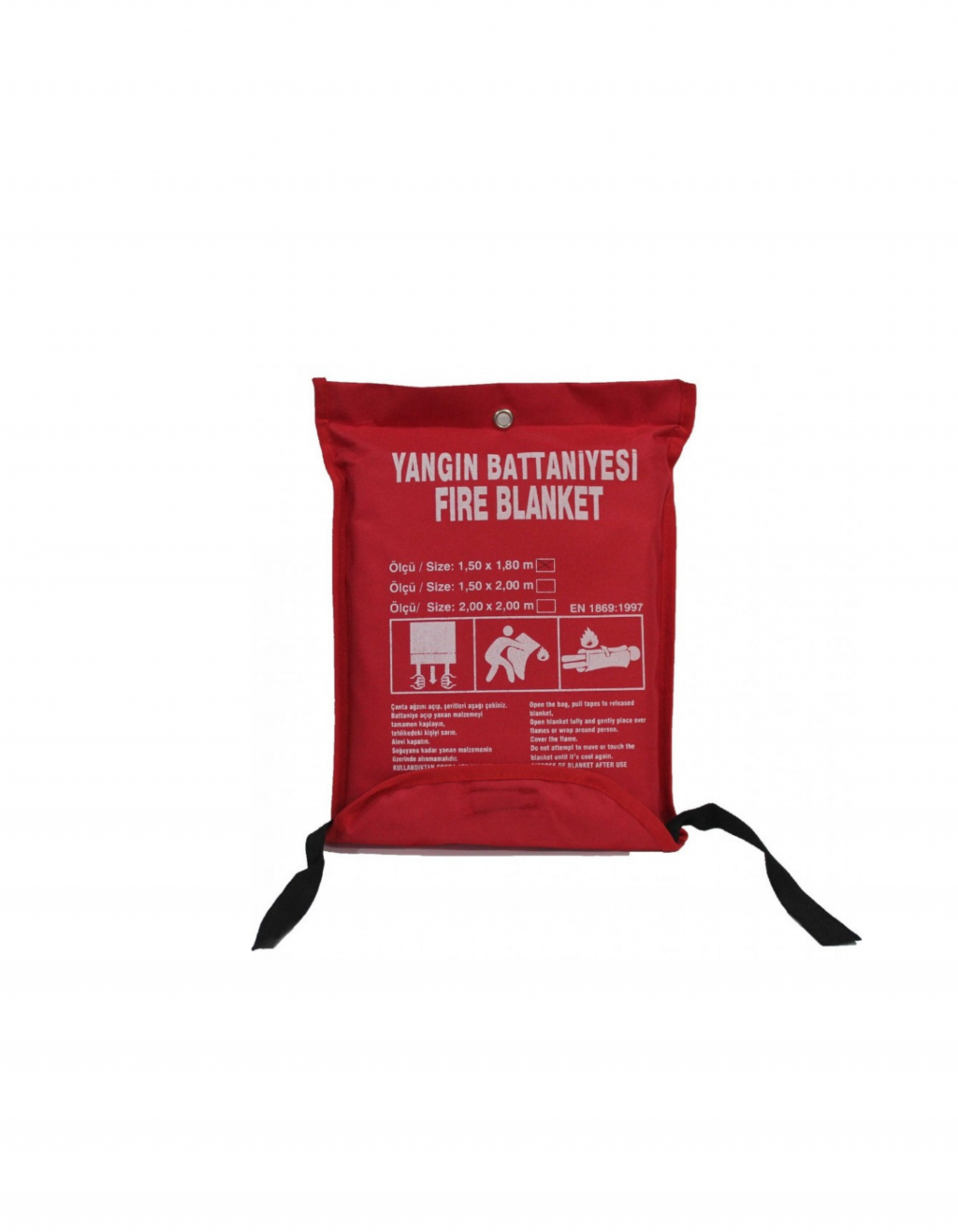 Yangın Battaniyesi 1,2x1,2 Metre Çantalı IMPA KOD : 330950