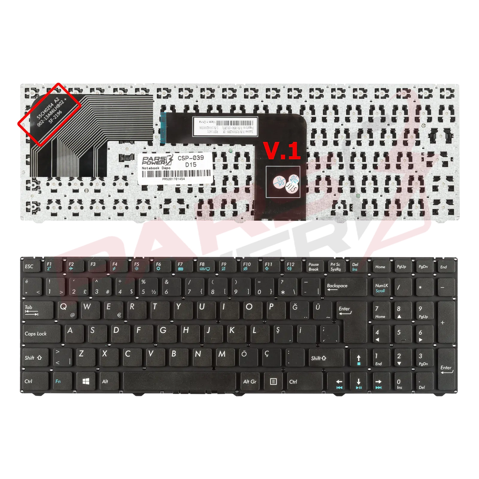 Casper Nirvana C300, C500, C510 Serisi Notebook Klavye (Siyah TR) Satın ...