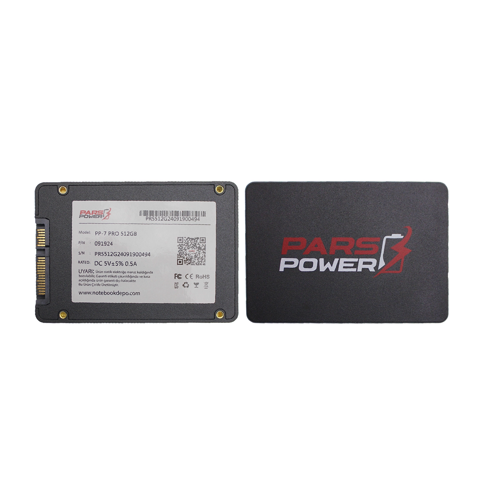 PARS POWER 2.5" PP-7 PRO 480GB - 512GB 3D Nand (500/450) SATA 3.0 SSD ...