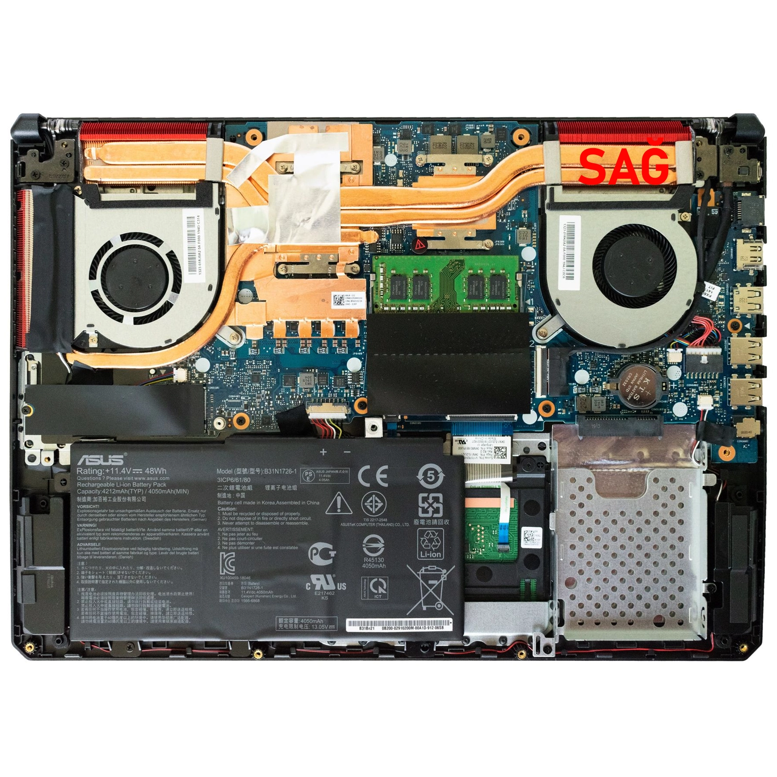 Asus TUF FA506IV, FX506HE CPU-GPU Fan - İşlemci Fanı Satın Al - Aynı ...