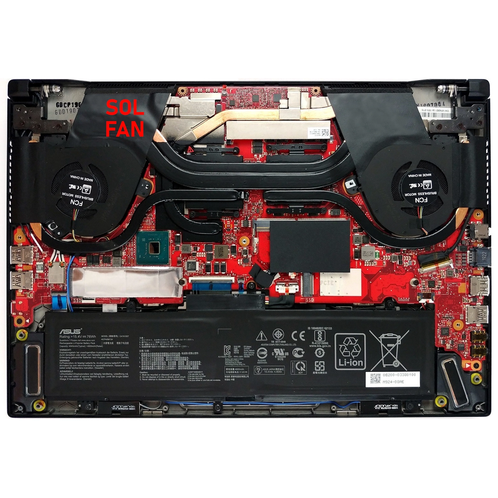 Asus ROG Zephyrus M15 GU502GV-BI7N6 VGA-GPU Fan - Ekran Kartı Fanı ...