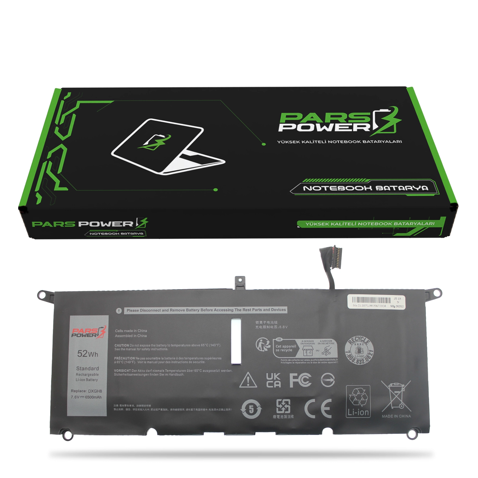 DELL Inspiron 7391 2 in 1, 13 7391 2 n 1, 13-7391 2 in 1 Uyumlu Batarya ...