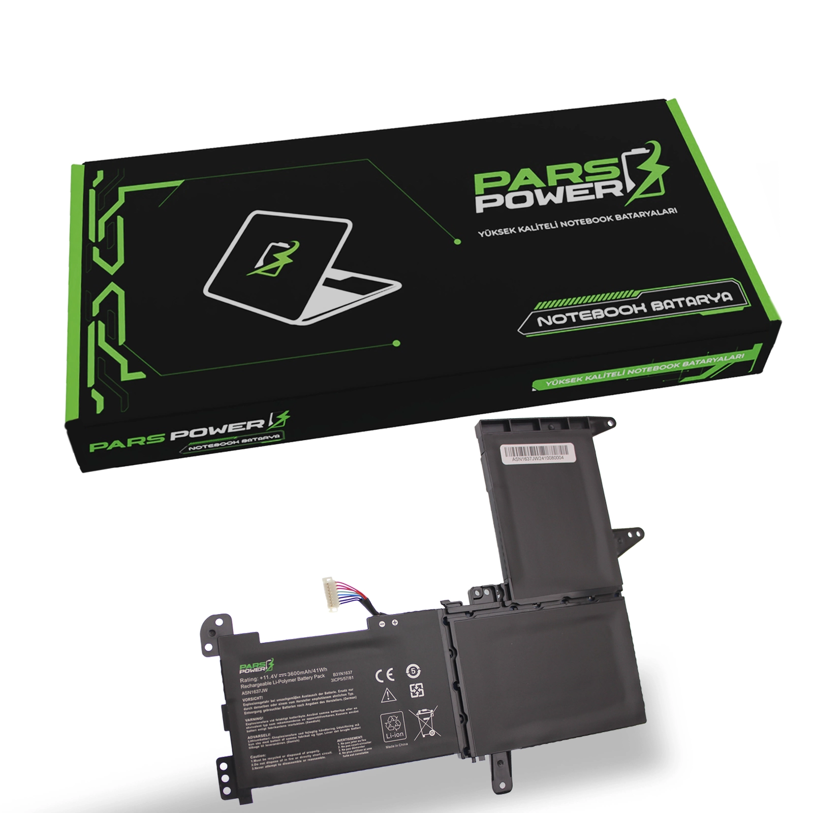 Asus VivoBook 15 R520U, S501U Batarya - Pil (Pars Power) Satın Al ...