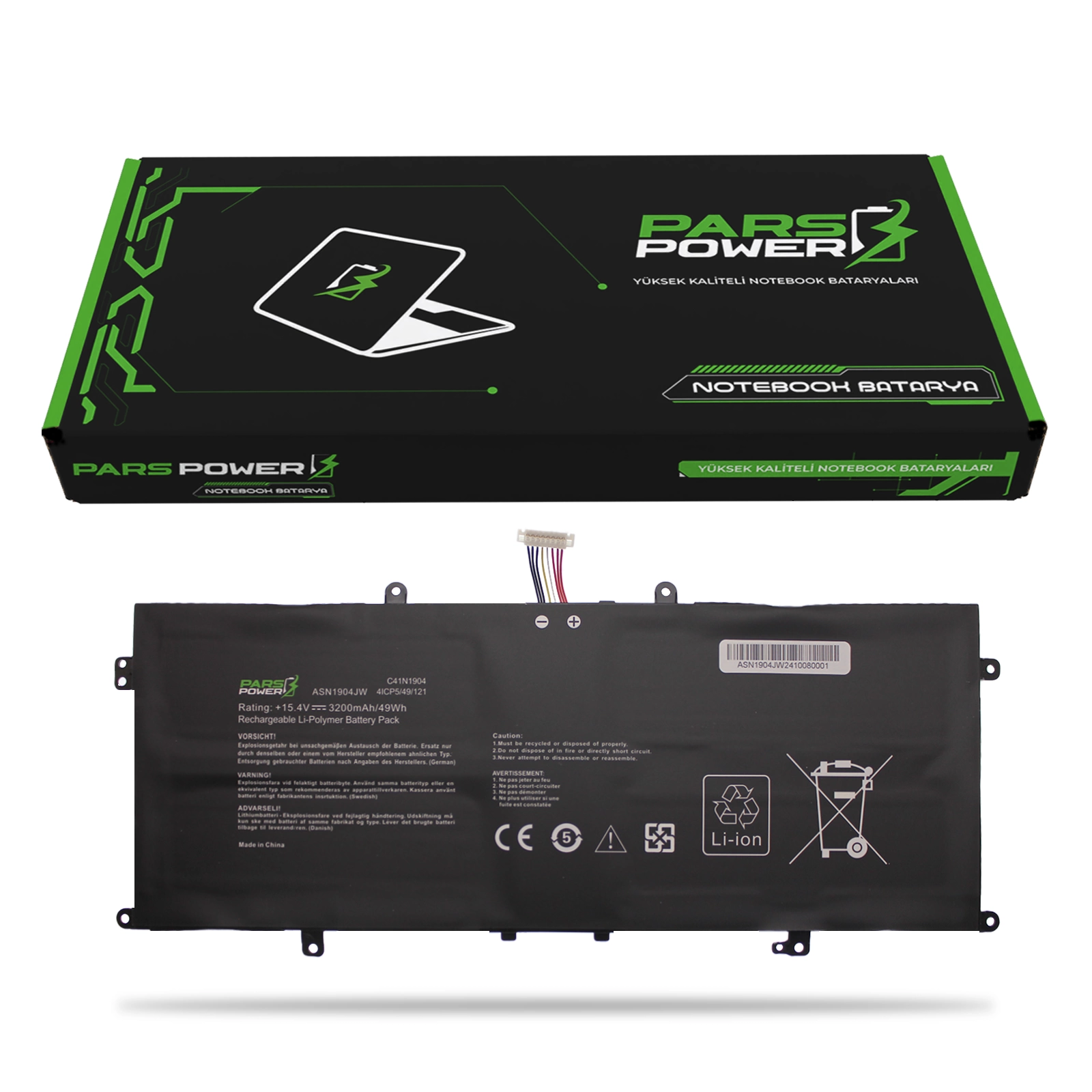 Asus Zenbook UX325UA, UX325UAZ, UX363EA Batarya - Pil (Pars Power ...