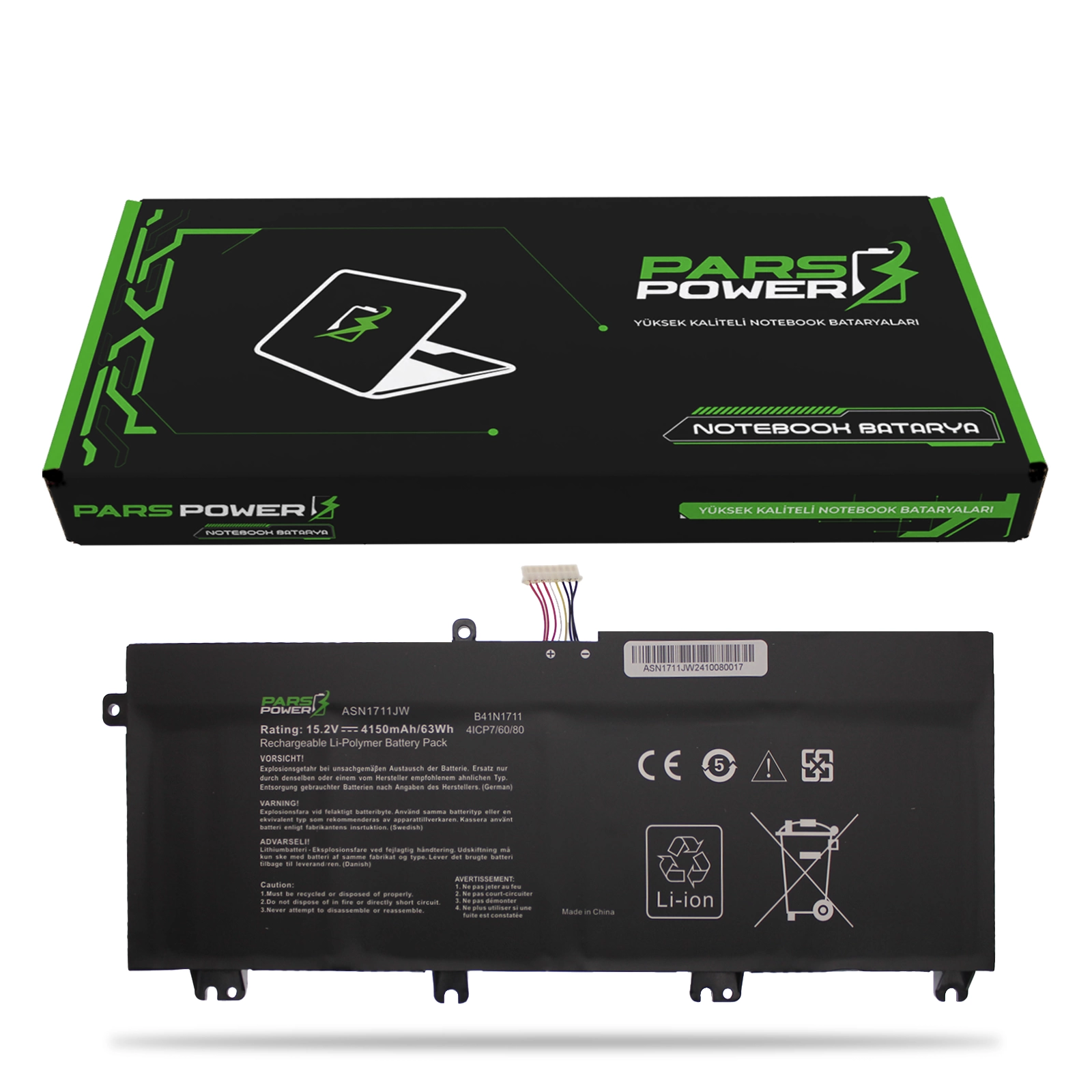 Asus FX503, FX503V Batarya - Pil (Pars Power) Satın Al - Aynı Gün Kargo