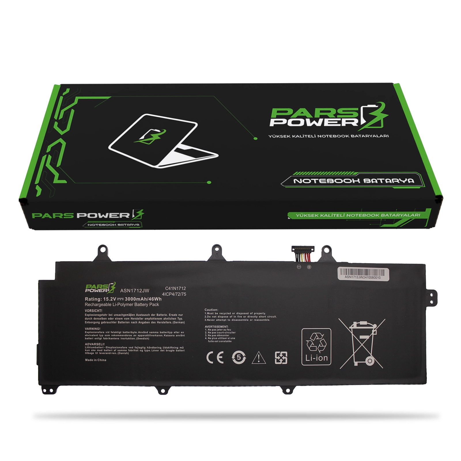 Asus C41N1712 Batarya - Pil (Pars Power) Satın Al - Aynı Gün Kargo