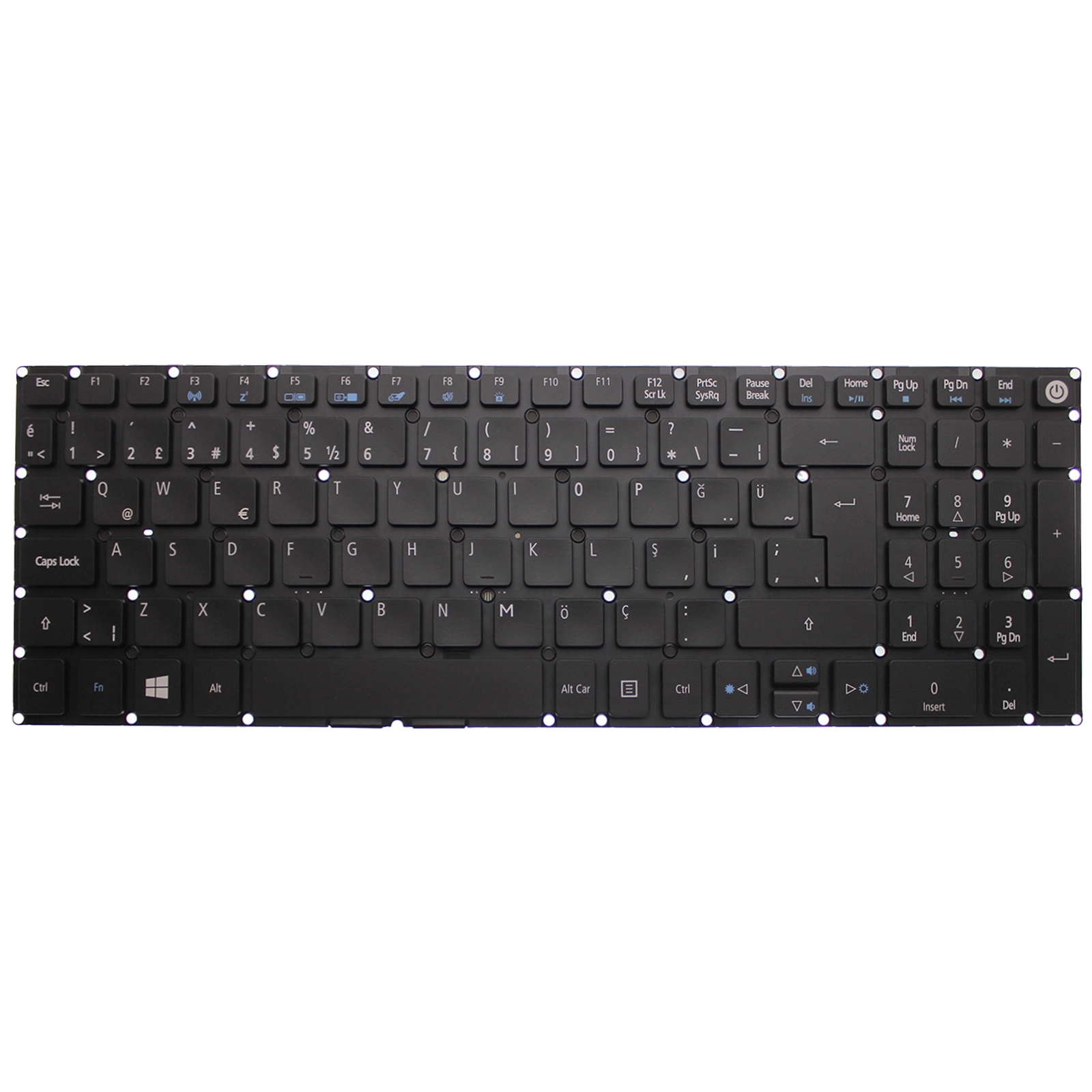 Acer Aspire 3 A315-21-91T5, A315-21-91ZB Notebook Klavye Işıklı (Siyah ...
