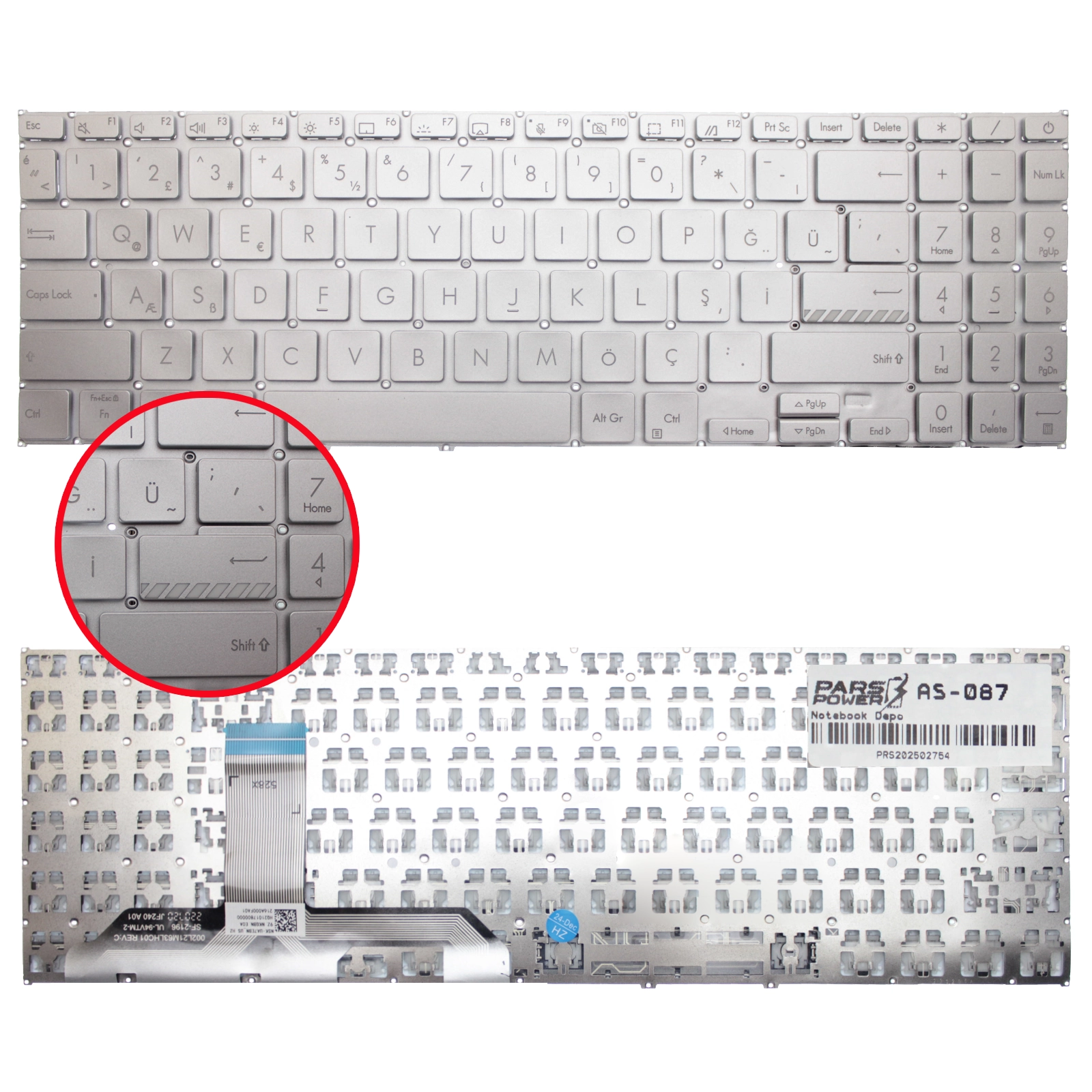 Asus VivoBook 15 M1502, M1502I Klavye (Gümüş TR) Satın Al - Aynı Gün Kargo