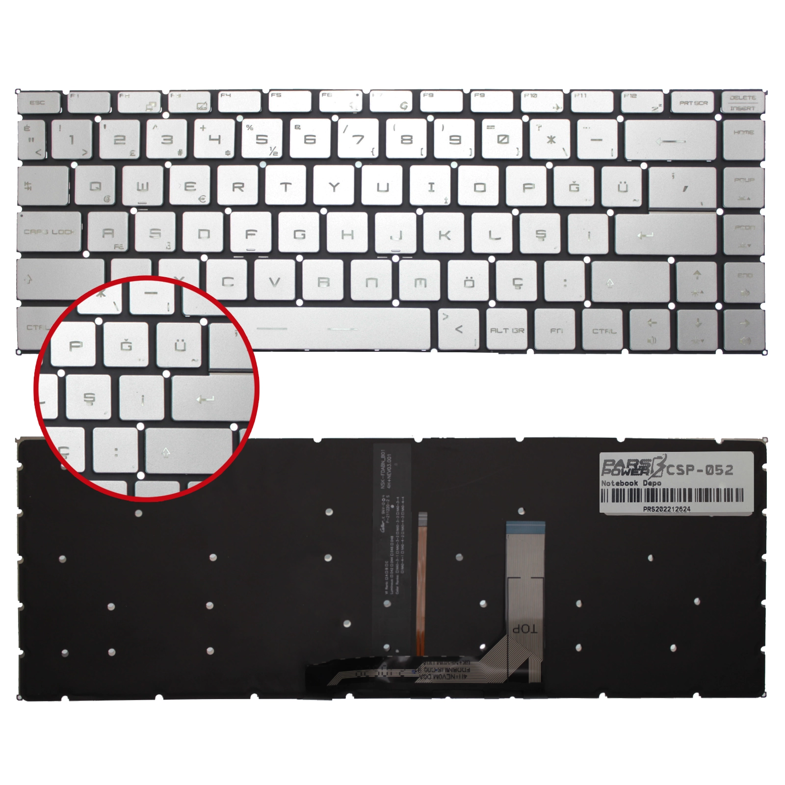 MSI Bravo 15 A4DDR-245, 15 A4DDR-247 Klavye Işıklı (Gümüş TR) Satın Al - Aynı Gün Kargo